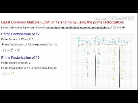 Least common multiple (LCM) of 12 and 16