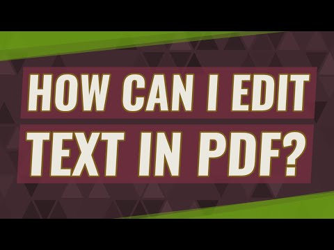 How can I edit text in PDF?
