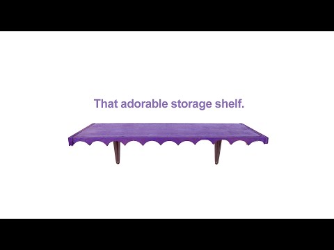 That adorable storage shelf.