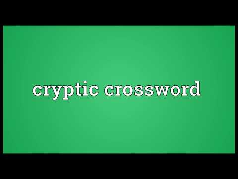 Cryptic crossword Meaning