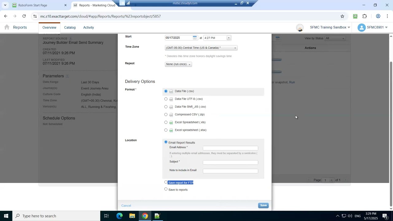 Analytics Builder | Report Builder | SFMC