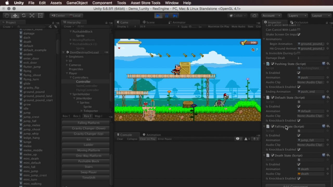 Rex Engine for Unity: Pushable Blocks Tutorial