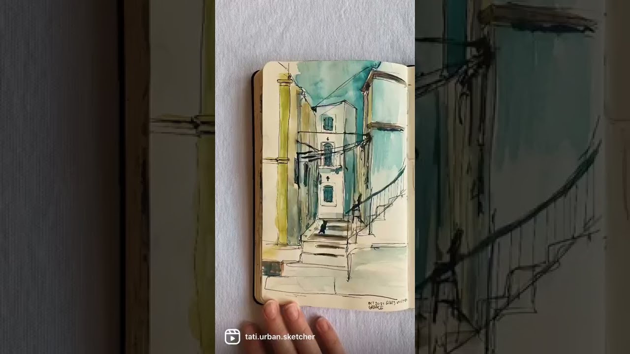 My sketchbook tour flip through #urbansketch #sketchbook #sketchbooktour
