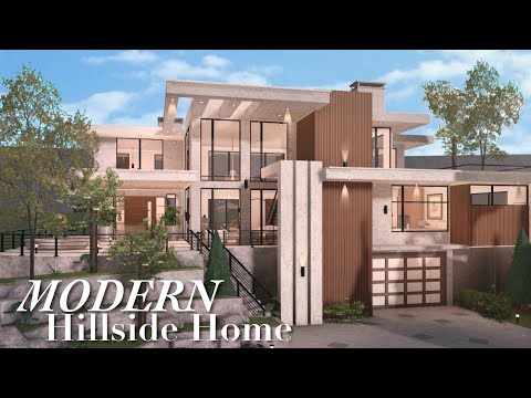 Bloxburg: Modern Hillside Home Home | Roblox Bloxburg | Speedbuild