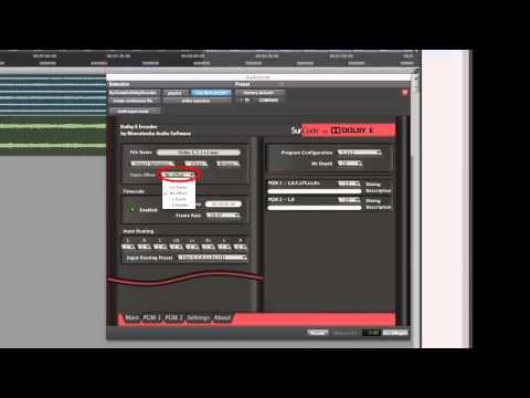 SurCode for Dolby E: Encoding a 5.1 + 2 (LtRt) file in Pro Tools