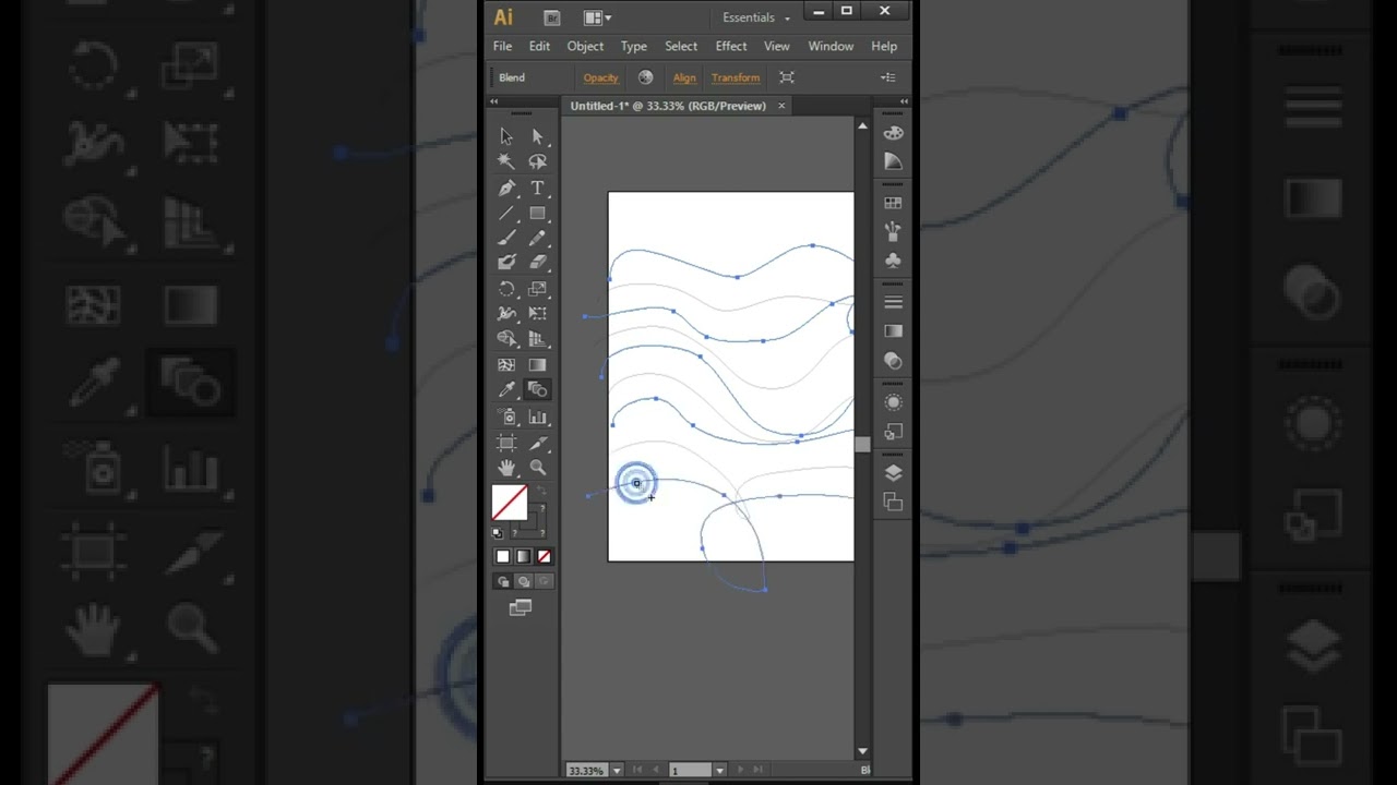 Colorful vector lines in AI #Shorts