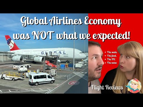 A Review of Global Airlines A380 Economy Inaugural Flight GLA - JFK