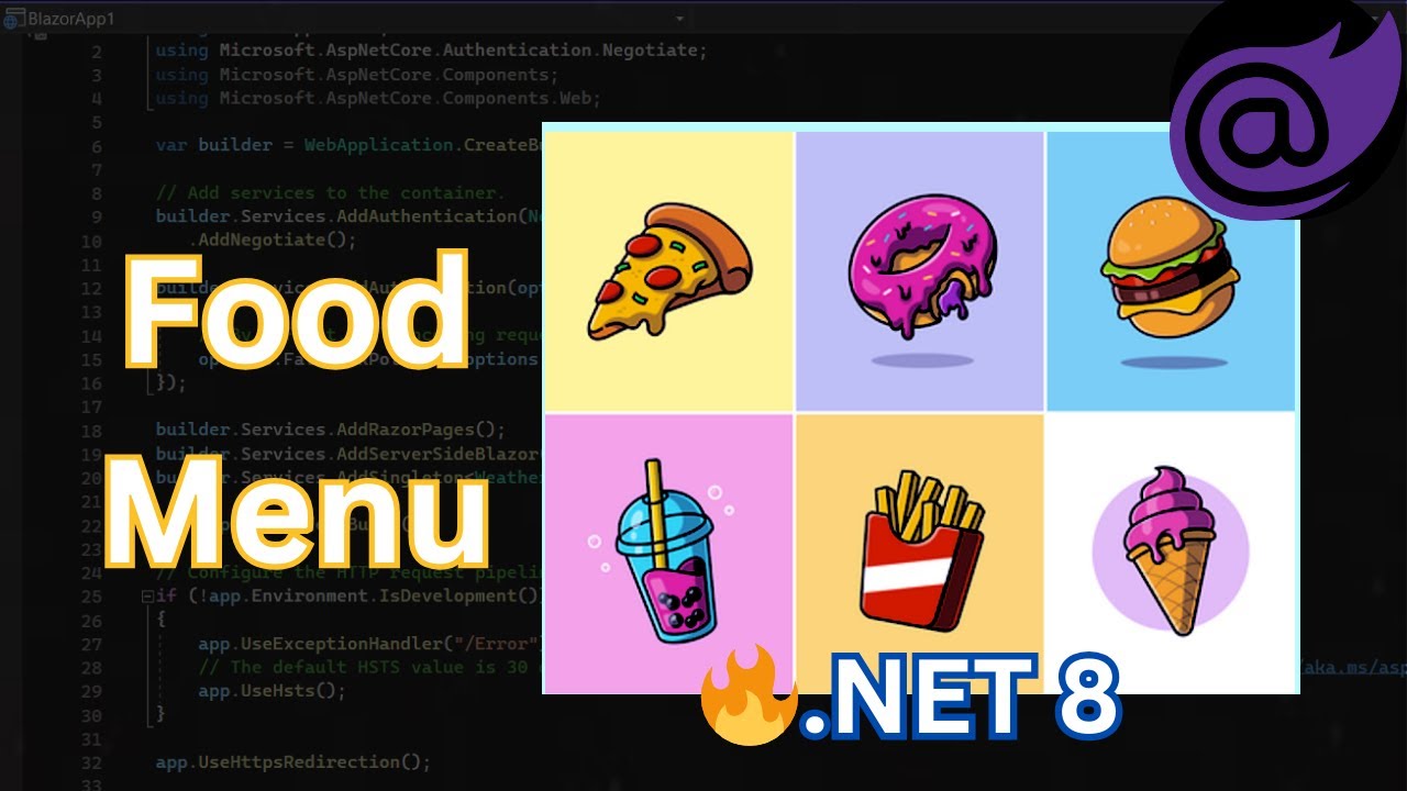 Blazor Web App Tutorial: EASILY Build a Food Menu!