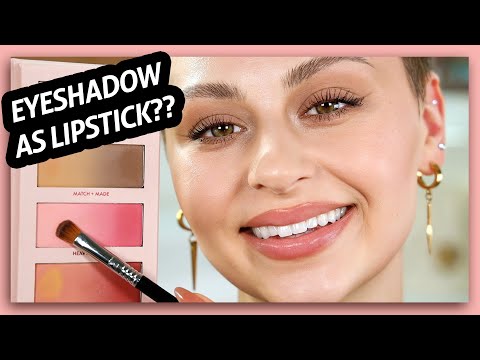 Mix a custom lipstick with your eyeshadows!