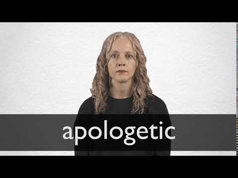 How to pronounce APOLOGETIC in British English