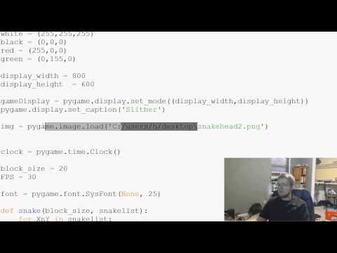 Pygame (Python Game Development) Tutorial - 29 - Attaching Snakes Head to Body Video Lecture ...