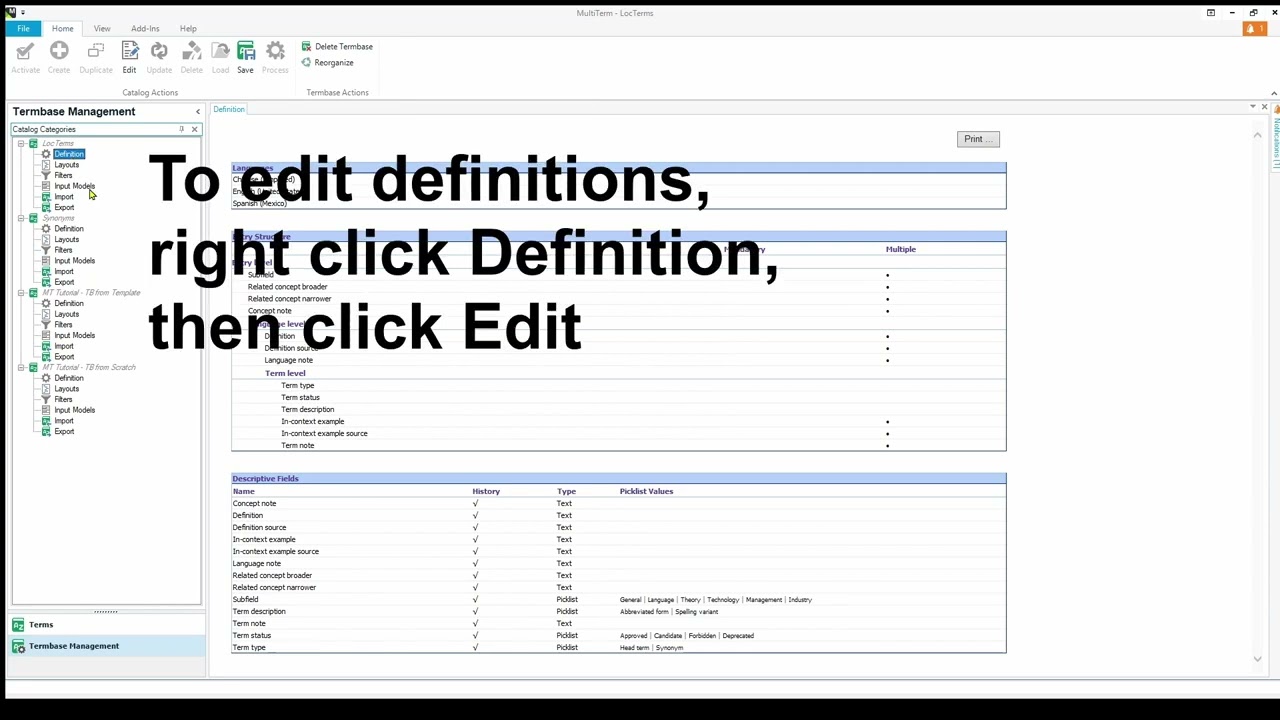 MultiTerm Tutorial 4 - Termbase Management