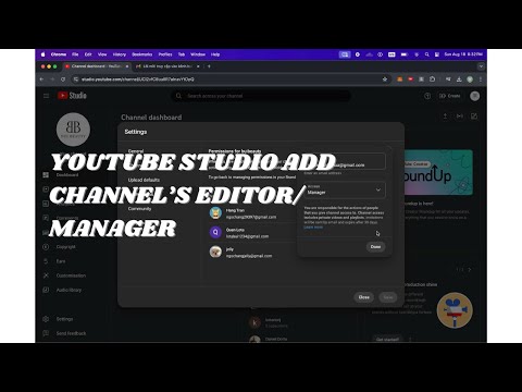 Add or remove access to your YouTube channel with channel permissions