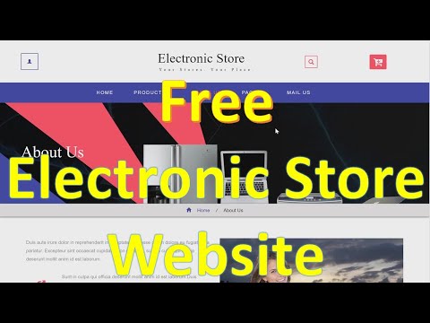 Electronic Store Website Template | Source Code | Free Download 2020