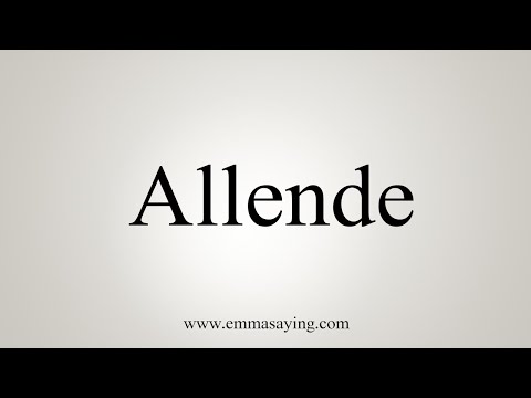 How To Say Allende