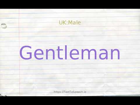 How to pronounce gentleman