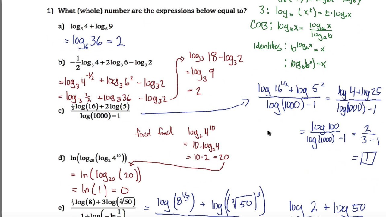 Log Worksheet - Page 1