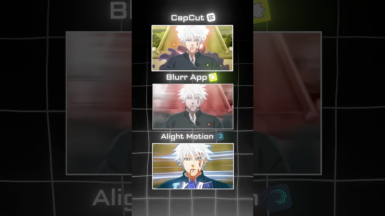 Capcut vs Alight motion vs Blurr  - editing challenge #capcut #amv #alightmotionedit  #shorts