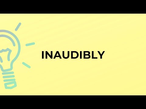 What is the meaning of the word INAUDIBLY?