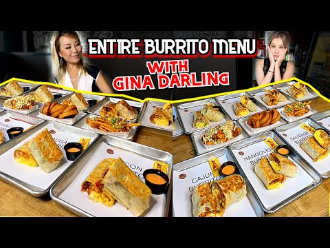 EATING THE ENTIRE BURRITO MENU at DogHaus with Gina Darling!!!! #RainaisCrazy