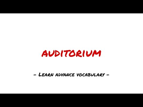 Auditorium | what does auditorium mean | englishVocabulary with pictures & vedios - LimeMag