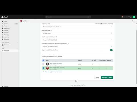 Bulk-split existing Shopify orders