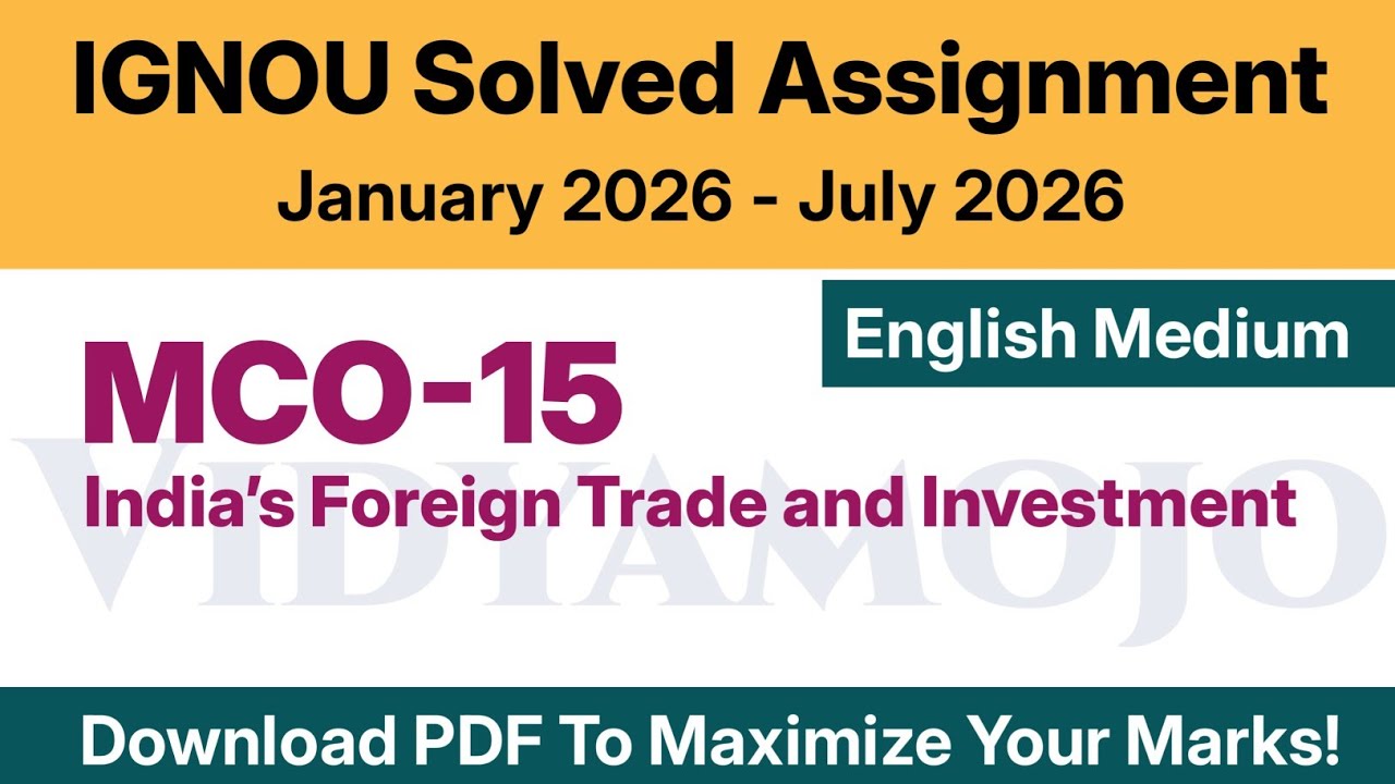 IGNOU MCO 15 Solved Assignment 2026 English Medium PDF Download