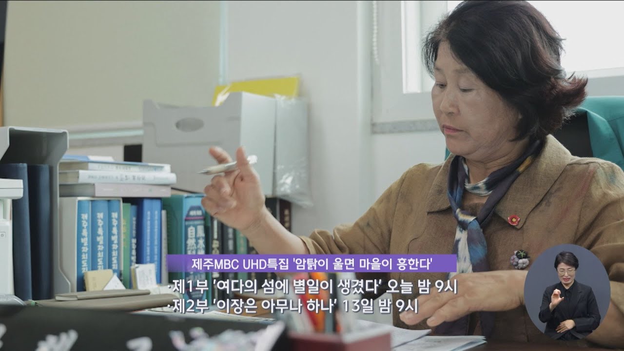 제주MBC UHD 특집 '암탉이 울면 마을이 흥한다' 오늘 밤 방송