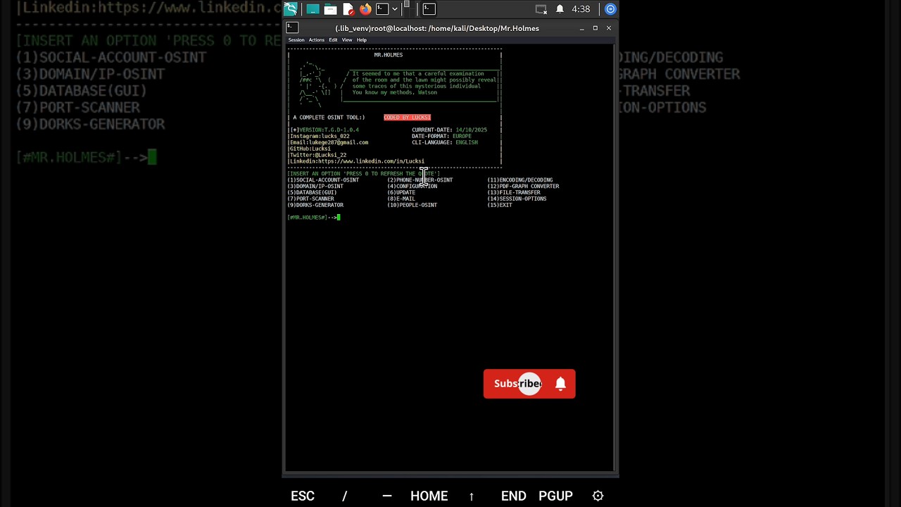Mr. Holmes GitHub Tool — Secret Cyber Investigation Tool!
