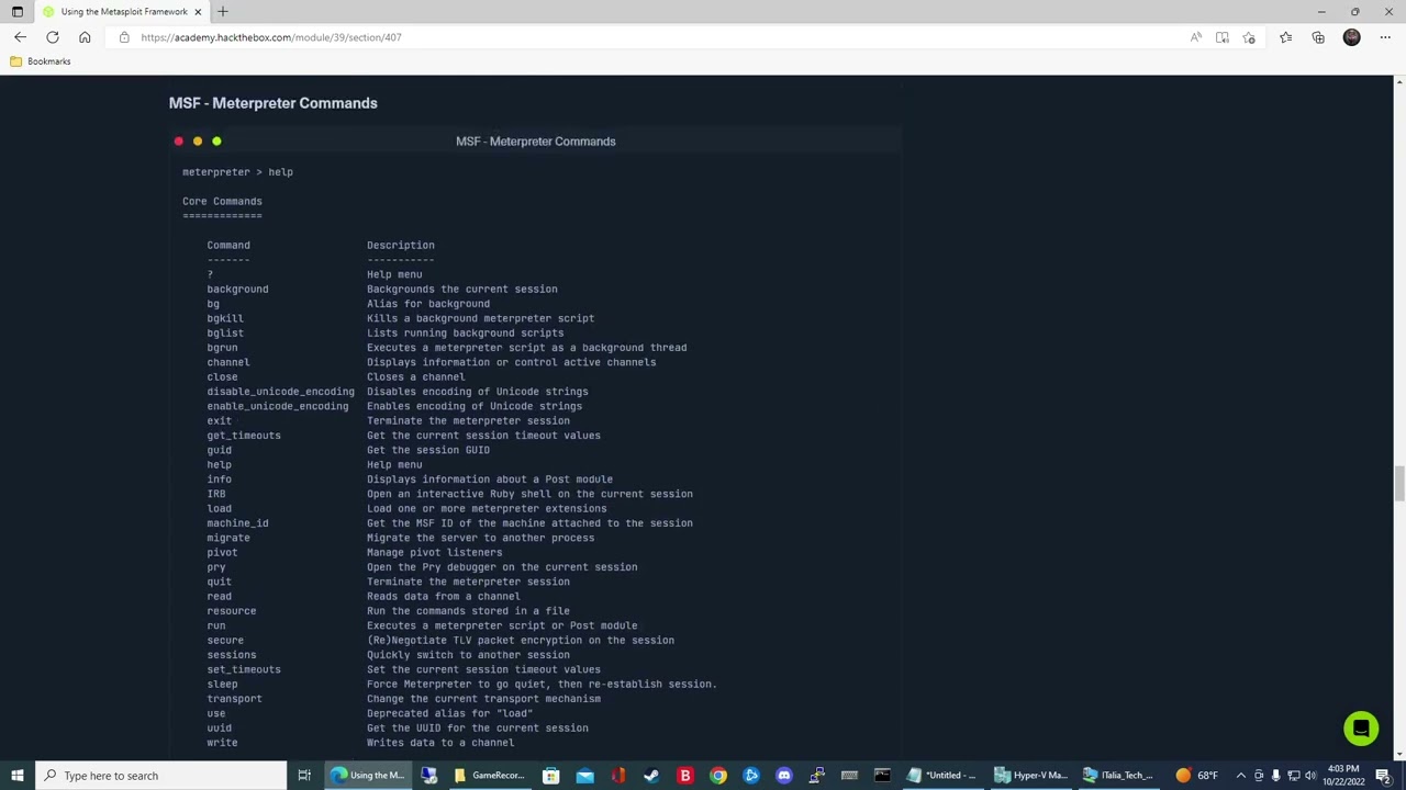 HTB Academy: Using The Metasploit Framework - Payloads