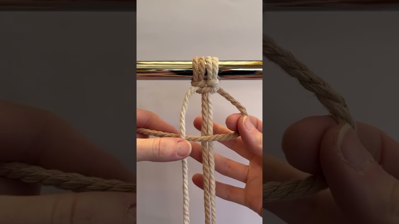 How to Tie a Square Knot in Macrame #macrametutorial