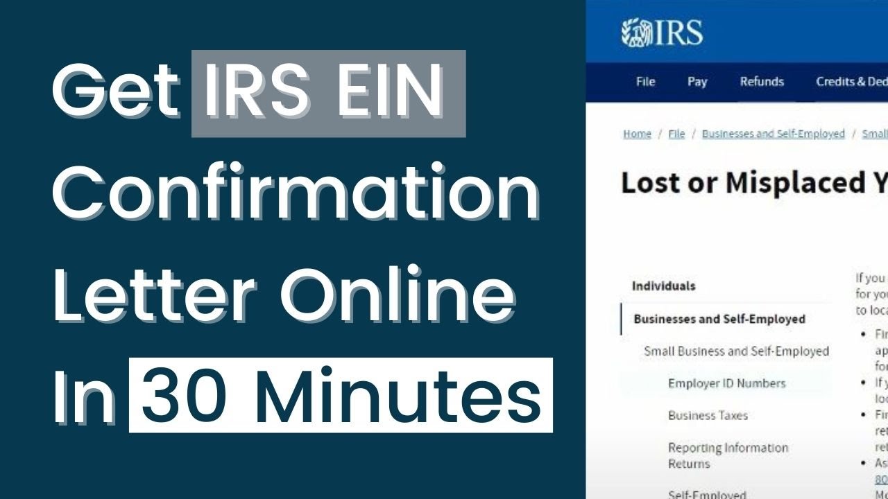 Get IRS EIN Confirmation Letter Online In 30 Minutes