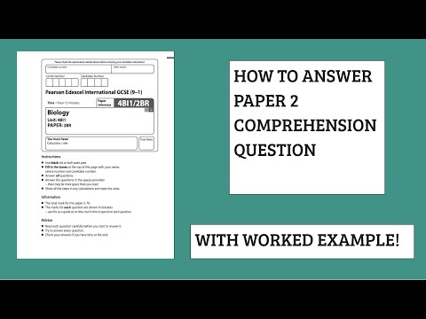 IGCSE Edexcel Biology Paper 2 'Comprehension Question' Complete Guide | Crucial Exam Technique