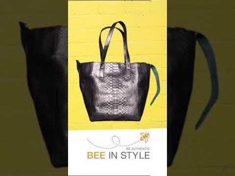 Design and luxurious genuine python leather combine to create these fabulous tote bags.