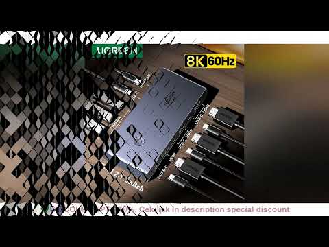 HOT UGREEN 8K 60Hz HDMI KVM Switch USB C USB3.0 KVM Switcher 2 PCs Sharing 1 Monitor,Printer,Keyboar