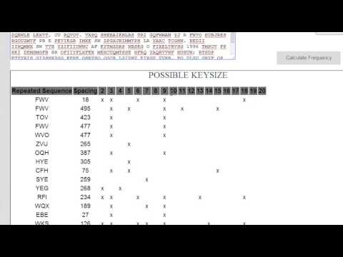 Cryptography - Breaking the Vigenere Cipher