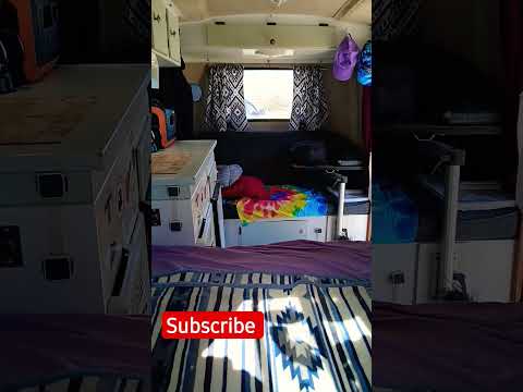 Inside Janey my 13ft Scamp trailer!🥰