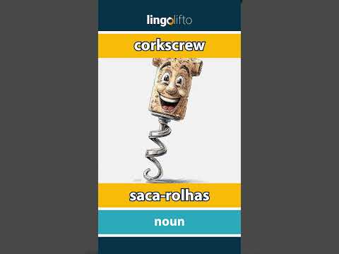 🇬🇧🇵🇹 corkscrew - saca-rolhas : learn English : vamos aprender inglês : vocabulary builder