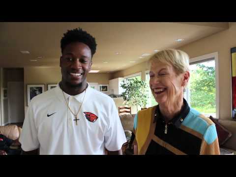 Members of Oregon State Football deliver season tix