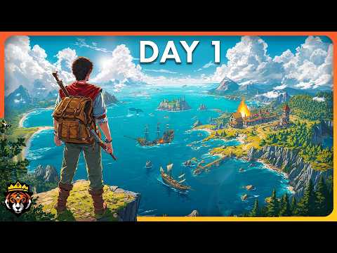 DAY 1 of this Addicting NEW Island Survival Game...