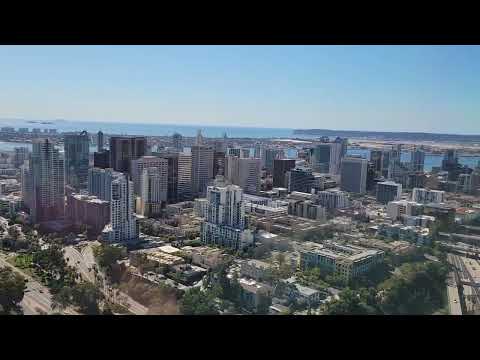 Landing into San Diego Airport on a beautiful day.