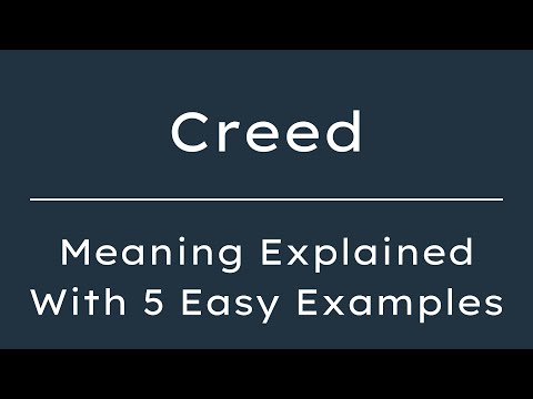 What Does Creed Mean? Creed Meaning in English With 5 Example Sentences