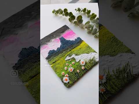 Painting with air dry clay #airdryclay #clayart #diycrafts #diy #diyideas #clayvideos #landscape
