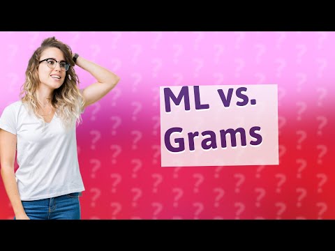 Is mL always equal to grams?
