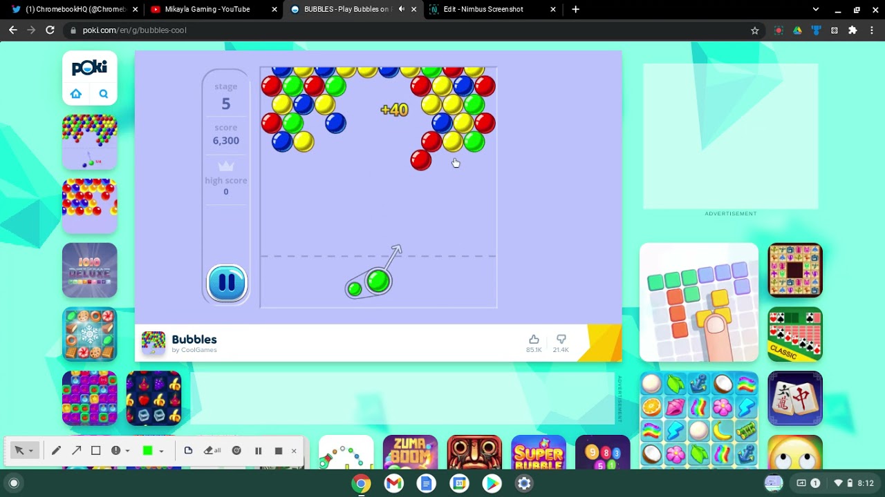 Playing Bubbles on Poki.com Pt.2 - Mikayla Gaming Online