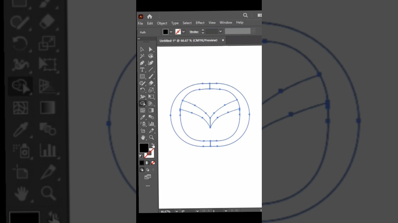 Mazda logo design in Adobe Illustrator #illustrator #tutorial #mazda
