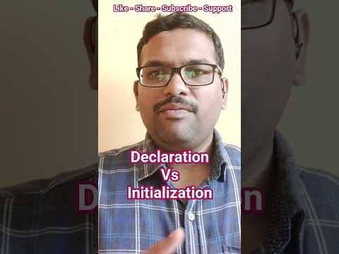 Declaration Vs Initialization in any Programming Language #rprogramming #code #cprogramming