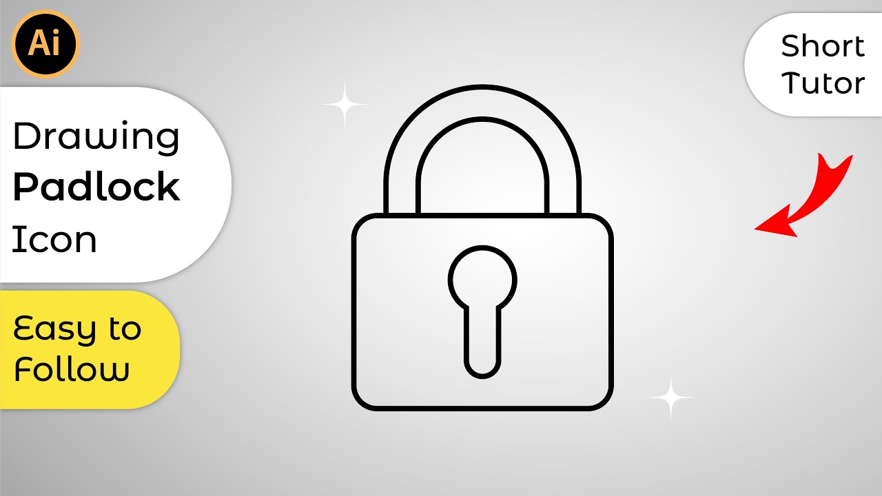 How to Draw Padlock Icon in Adobe Illustrator