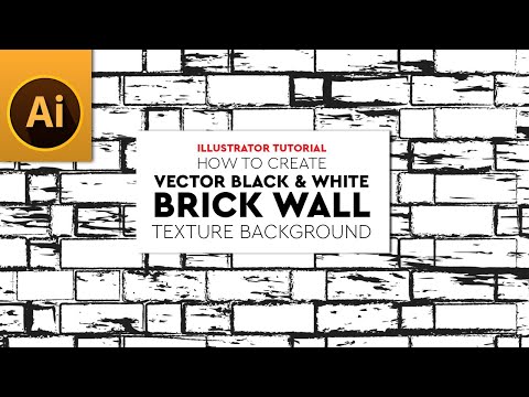 Create Black and White Brick Wall Texture Effect Background in Adobe Illustrator