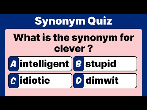 Synonym Quiz | English Grammar | English Test | Question and Answer
